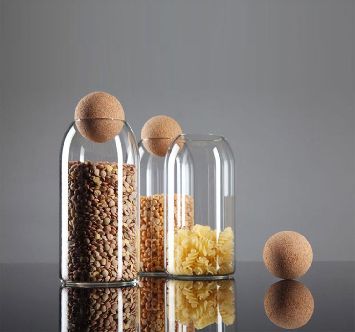 Glass Storage Jars With Cork Lids, Glass Storage Containers for Kitchen ...